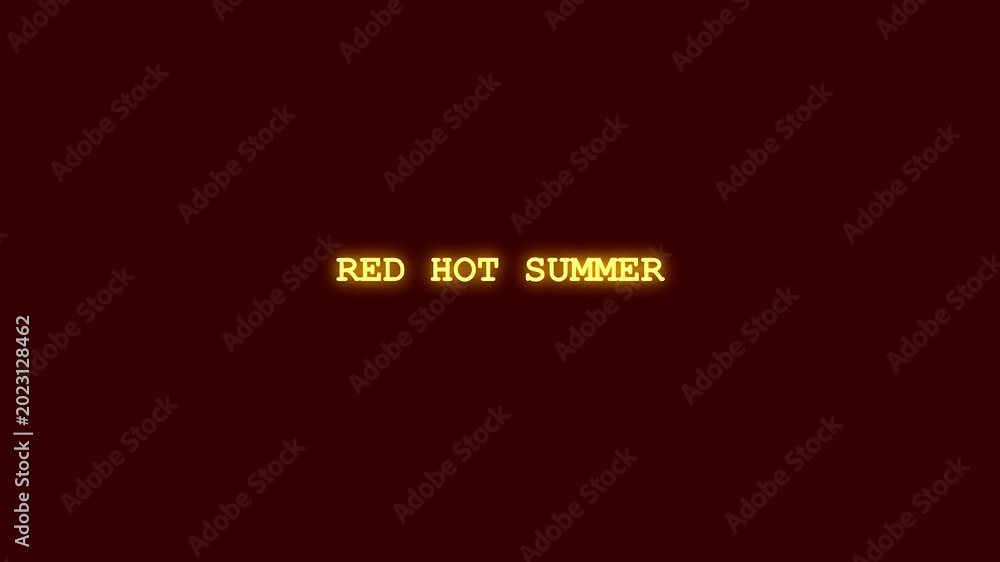 Red Hot Summer Glowing Text Reveal Animation Glitch Effect Extreme ...