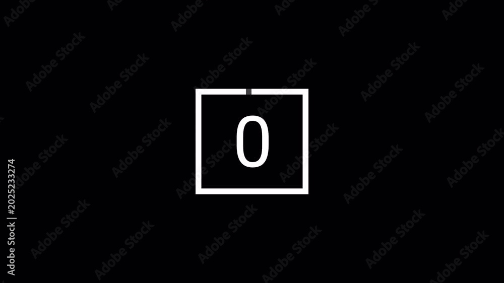 3 Second countdown timer animation video. 3 to 1 countdown video with ...