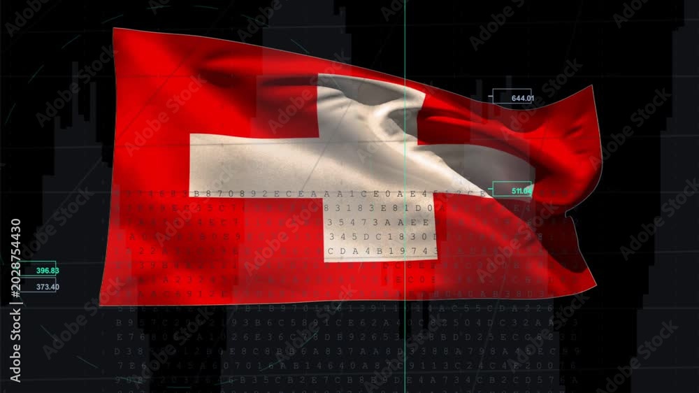 Animation starting, Swiss flag waving, code overlay shifting, charts ...