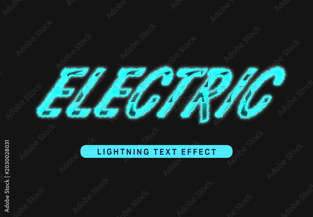 Lightning Text Effect Stock Template | Adobe Stock