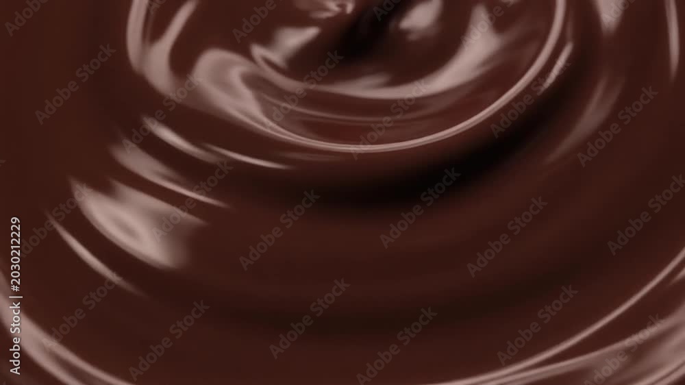 Swirling molten chocolate with rich liquid texture and premium ...