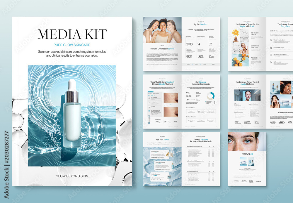 Media Kit Template For Press Kit, Brand Pitch Deck, Rate Card ...
