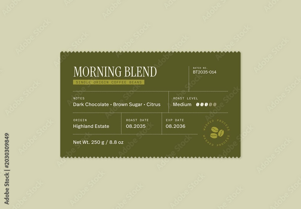 Product Label Template or Packaging Sticker Layout Stock Template ...