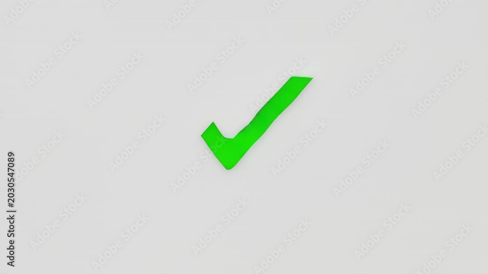 Clean animated green tick symbol for interface and confirmation concept ...
