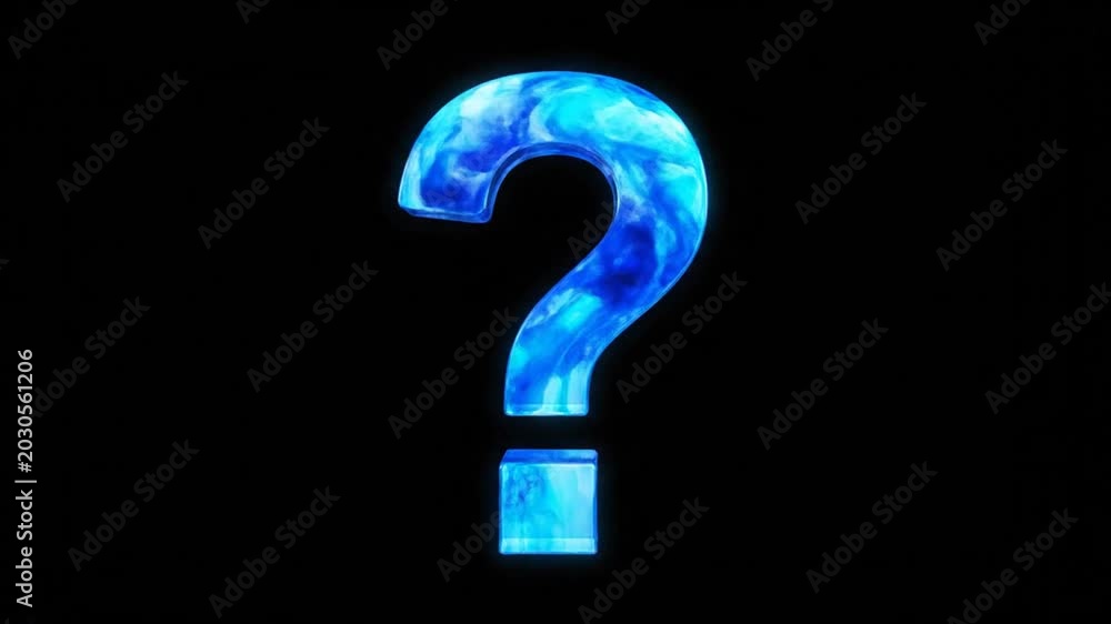 Glowing Ink Question Mark Pulse - Modern Forming Animated Symbol on ...
