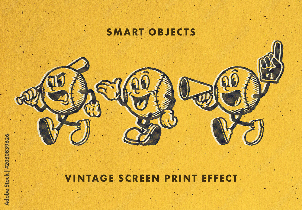 Vintage Print Text Effect – Halftone Typography for Logo, Poster ...