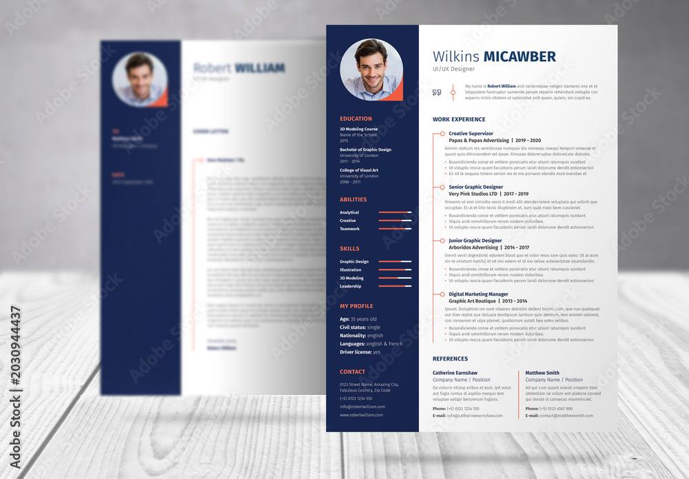 Resume and Cover Letter Template Stock Template | Adobe Stock