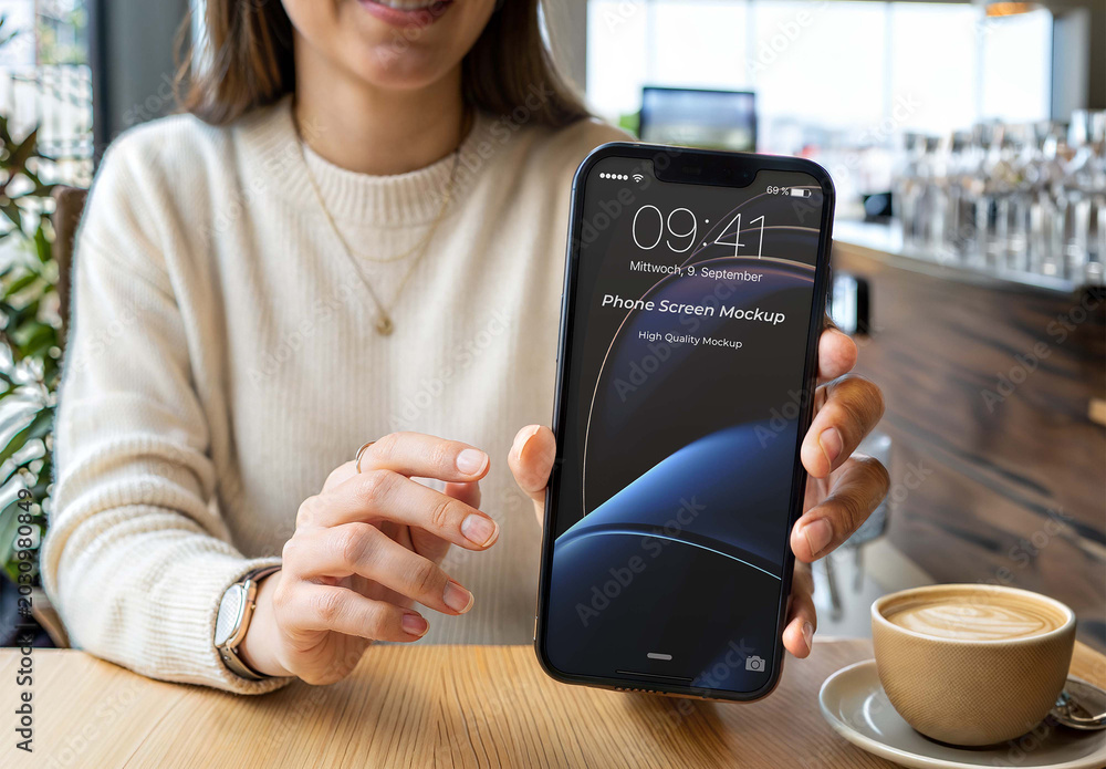 Phone Mockup Design for Advertising Layout and Communication Stock ...
