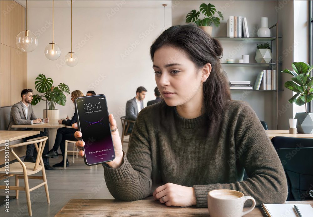 Phone Mockup Design for Branding Presentation and Marketing Stock ...