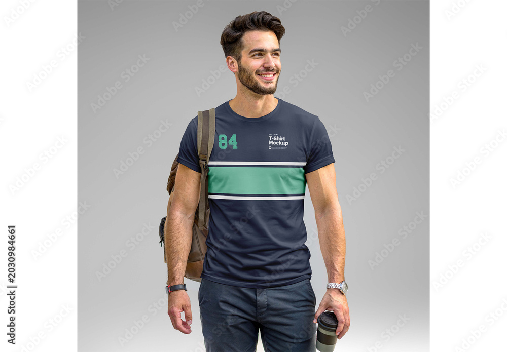 Men_s T-Shirt Mockup Realistic Design for Brand Presentation and ...