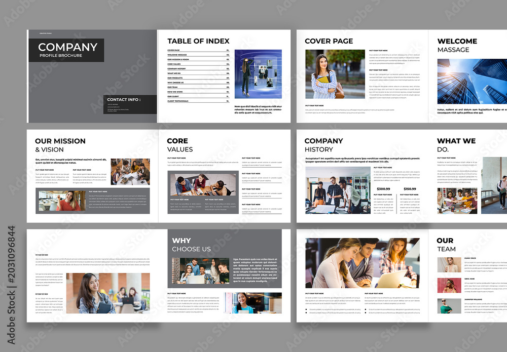 Company Profile Brochure Template Design Stock Template | Adobe Stock