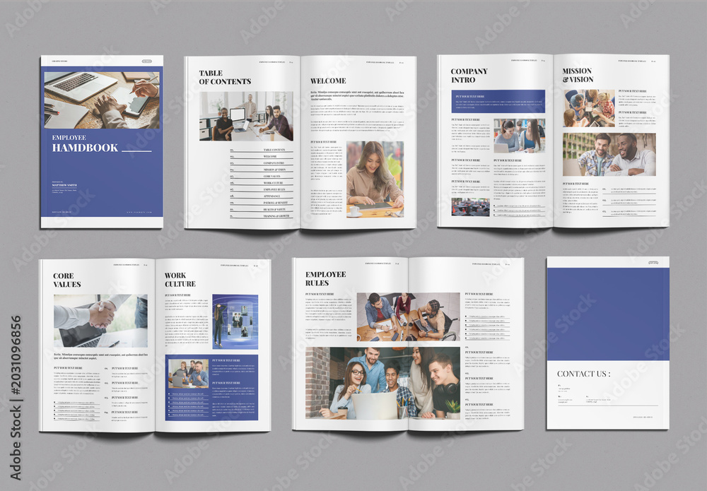 Employee Handbook Template Stock Template | Adobe Stock