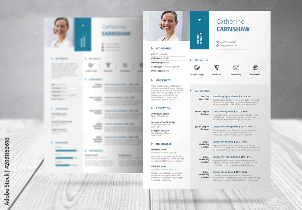 Resume and Cover Letter Template Stock Template | Adobe Stock