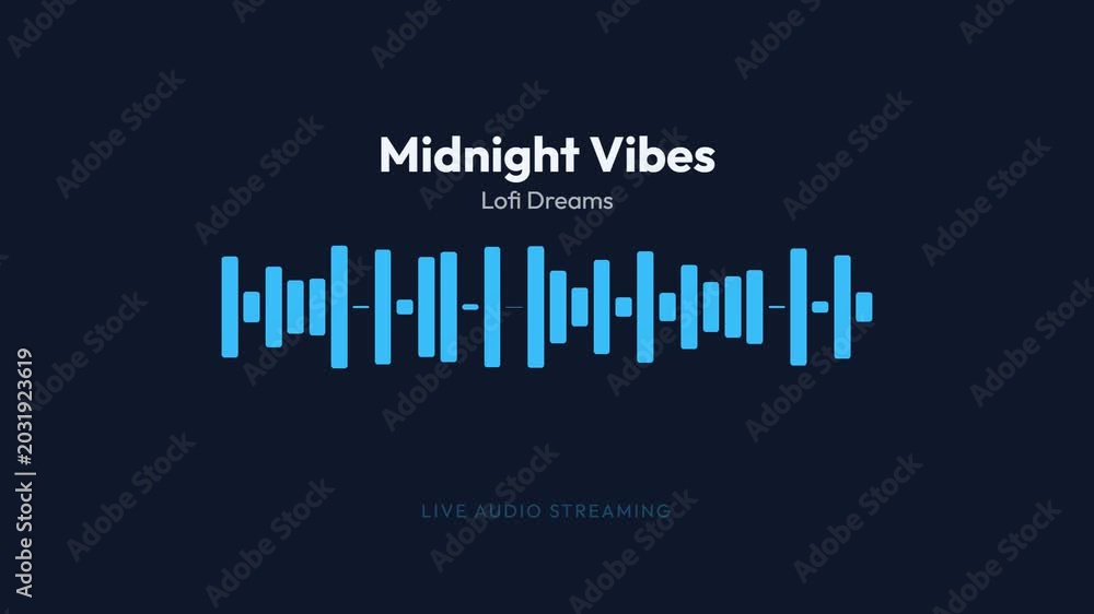 Audio Waveform Animation Visualizing Live Audio Streaming Stock ビデオ ...