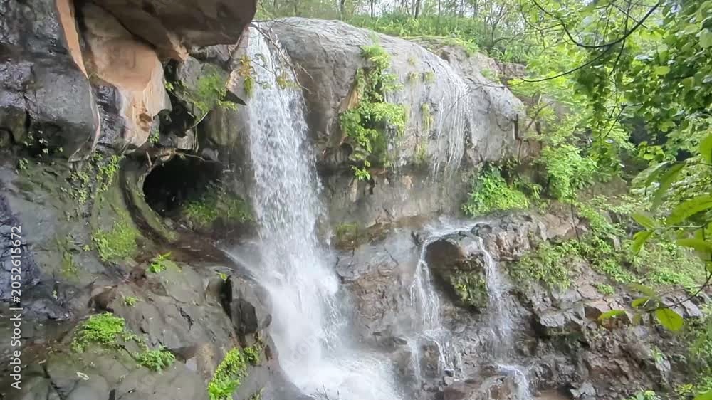 Waghbil cave waterfall or Tiger's cave waterfall at near Mumbai ...